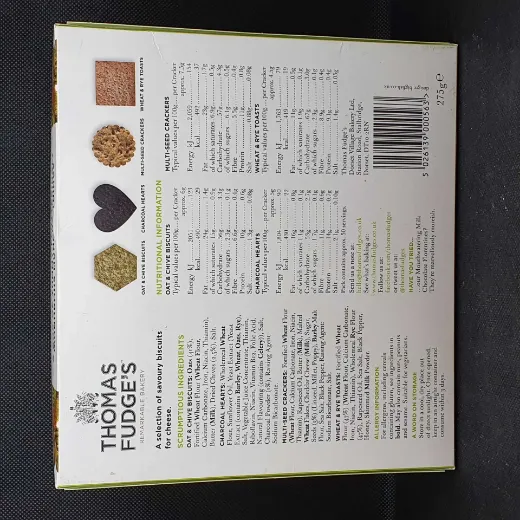 Thomas Fudge's biscuits for cheese. The Country Victualler